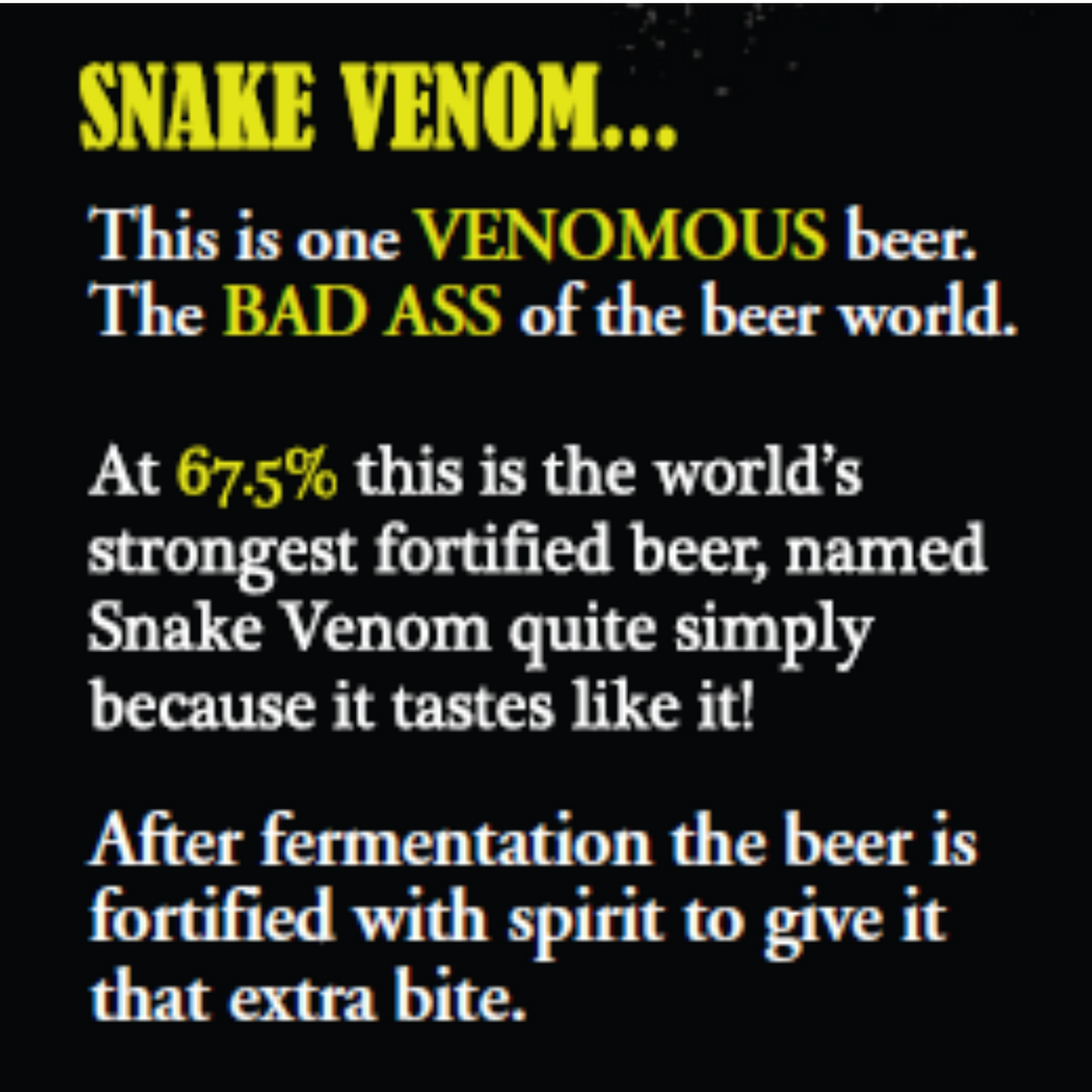 Brewmeister Snake Venom 33cl - The World's Strongest Fortified Beer 67